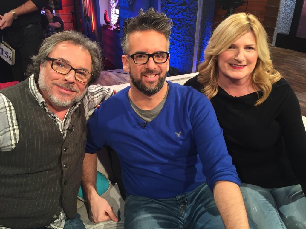 Martin Dubé aux côtés de Christian Bégin et Marie-France Bazzo ...